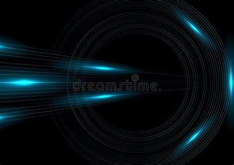 Blue Minimal Lines Abstract Futuristic Technology Background Stock Vector Illustration Of