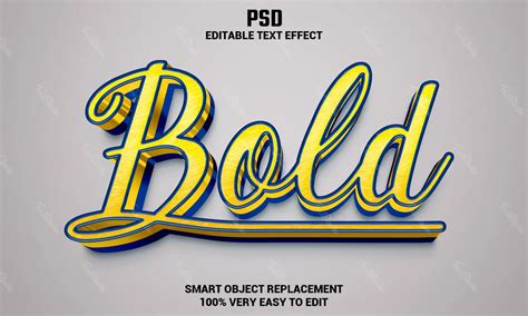 Bold Text Effect Photoshop PREMIUM PSD File