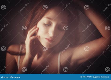 The Girl In The Candlelight Stock Image Image Of Girl Concentration