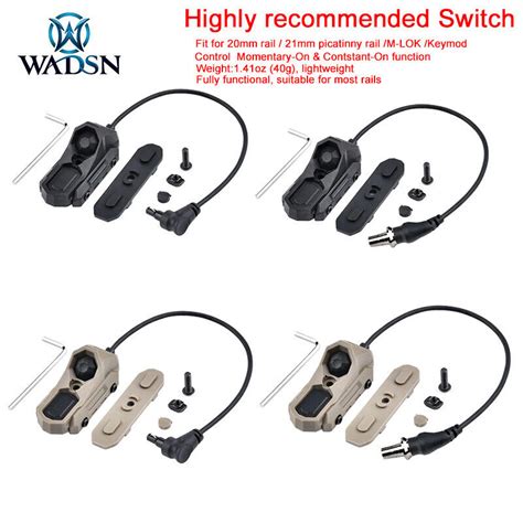 Tactical Modbutton Remote Pressure Switch For Sf Light Mlok Keymod