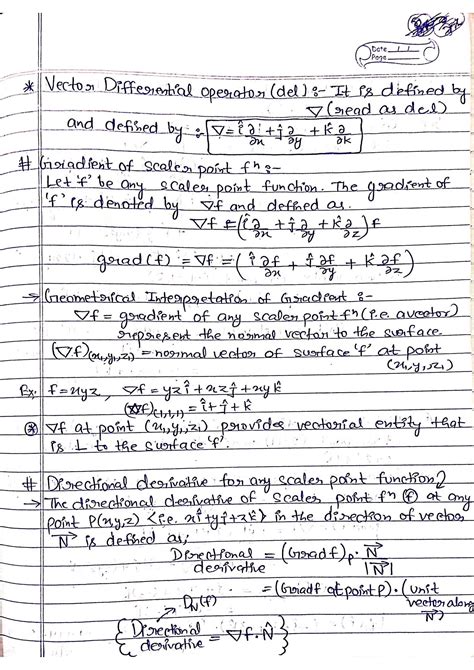 Solution Vector Calculus Engg Maths Handwritten Notes Studypool