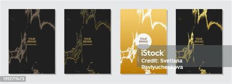커버 디자인 세트 균열이있는 그런 지 황금 대리석 질감 기하학적 배경 브로셔 카탈로그 책 포스터 전단지에 대한 수직 템플릿 모음 0명에 대한 스톡 벡터 아트 및 기타 이미지