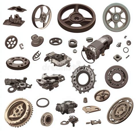 An Exploded View Of A Car Engine Is Illustrated In 3d Emphasizing The Intricate Assembly Of