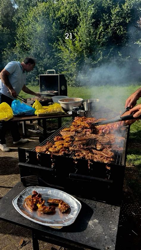 Grillen Leckeres Essen Sommer Grillparty