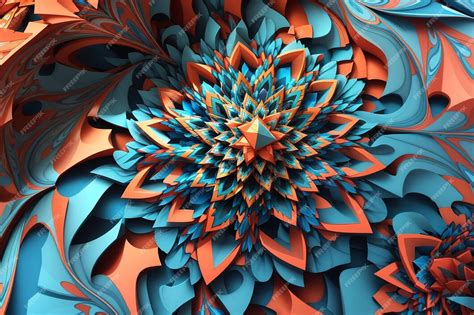 Premium Ai Image 3d Abstract Geometrical Kaleidoscope Transformation