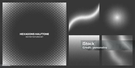 다양한 콘트라스트 하프톤 육각형 도트 텍스처 벡터 패턴 배경 육각형에 대한 스톡 벡터 아트 및 기타 이미지 육각형 하프톤 그라데이션 Istock