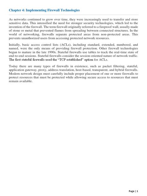 Implementing Firewall Technologies Pdf Pdf Firewall Computing I Pv6