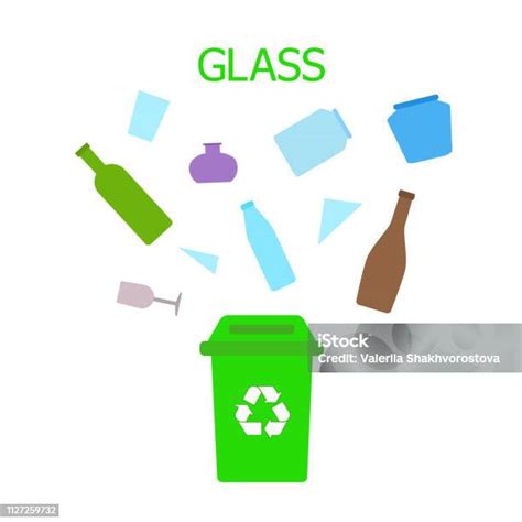유리 폐기물 그린 빈 정렬 및 재활용 개념을 낭비 색 벡터 일러스트입니다 0에 대한 스톡 벡터 아트 및 기타 이미지 0 0명 감소 Istock