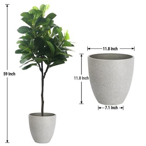 Colourtree Fiddle 59 Leaf Fig Tree Artificial Tall Faux Fiddle Leaf