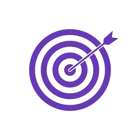 Purple Bullseye Dart Target Icon Dart Target Goal Marketing Sign