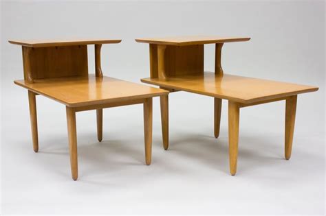 Pair Of Tiered Step End Tables