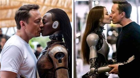 Bizarre Photos Of Elon Musk Kissing A Robot Go Viral Leave The Internet Baffled Viral News