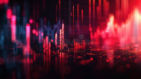 Abstract Data Visualization With Red And Blue Hues Stock Illustration Illustration Of Finance