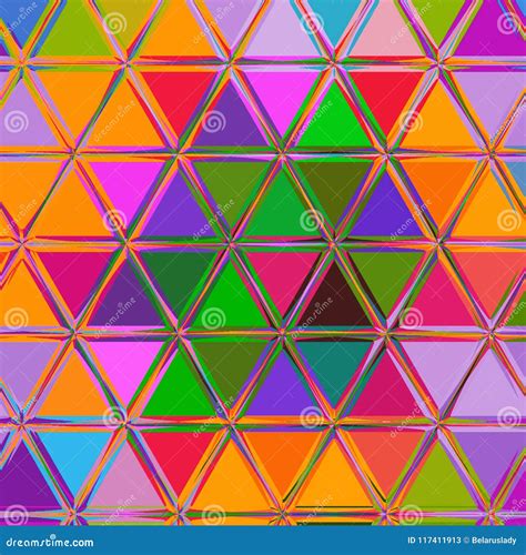 Bright Background In Multicolor Triangle Mosaic Stock Illustration Illustration Of Element