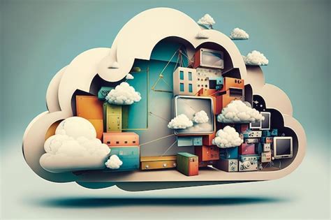 Premium Photo Cloud Computing Enabling Sustainable And Ecofriendly Solutions For A Better Future