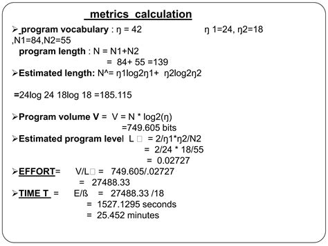 Halstead Software Science Measures Pptx
