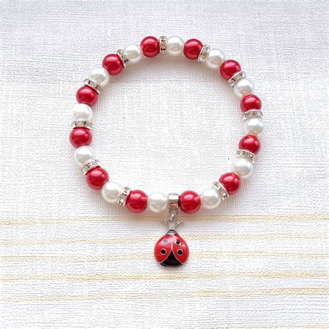 Ladybird Bracelet Ladybug Jewellery Beetle T Bug Lover Teacher T Nature Birthday