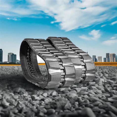 Set Of Bobcat T870 Tracks 450x86x58 18 Block Pattern Grizzly Rubber Tracks