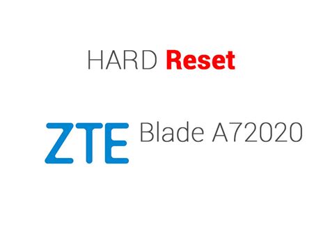 Как сделать Hard Reset на ZTE Blade A ekranok