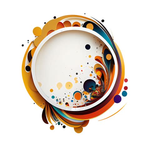 Abstract Round Frame With Transparent Background PNG