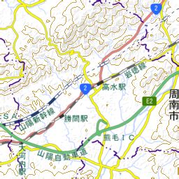 山口県柳井市の城郭分布地図 城郭放浪記
