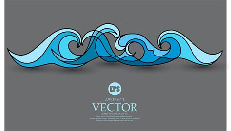벡터 추상 그림입니다 회색 바탕에 푸른 물결입니다 디자인 브로셔 디자인 기업의 정체성에 대 한 요소 0명에 대한 스톡 벡터 아트 및 기타 이미지 Istock