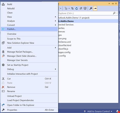 How To Create A Simple Outlook Add In Using Azure Web Apps Sharepoint