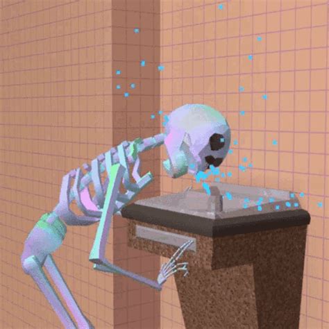 Skeleton Water Fountain  Skeleton Water Fountain Drinking