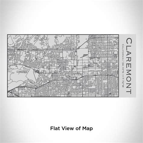Claremont California Engraved Map Insulated Bottle — Jace Maps