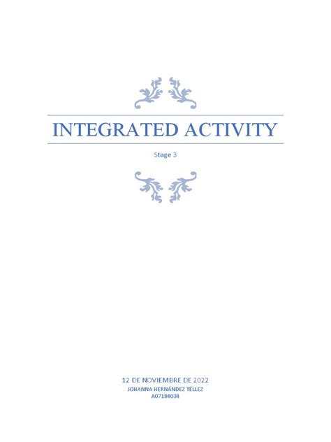 Integrated Activity Stage 3 Pdf