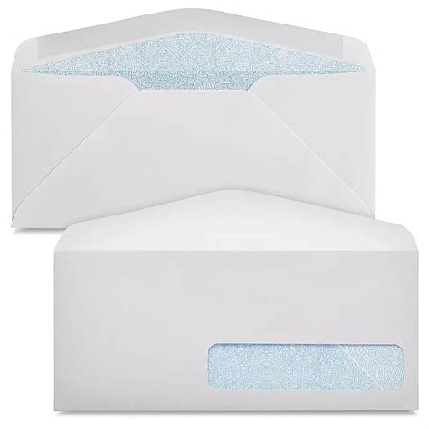 9 Machinable White Business Envelopes With Right Window 3 7 8 X 8 7 8 S 21891 Uline