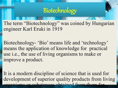 Biotechnology Definitions And History Biotechnology In Nepal Pptx Biotech And Biomedical