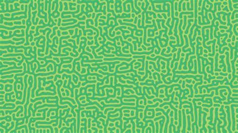 Green Turing Reaction Background Abstract Diffusion Pattern With Chaotic Shapes Vector