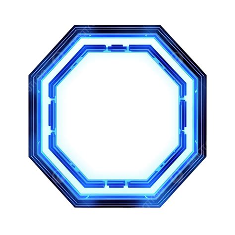 Blue Hexagon Shape For Digital Futuristic Frame Hexagon Design