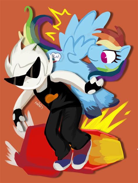 Dirk Strider And Rainbow Dash Garabatos Lindos Ilustraciones Dibujos
