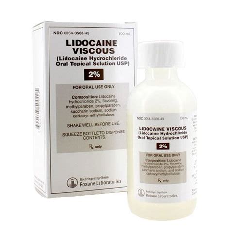 Lidocaine Oral Solution 2 100ml Ophthalmic Anesthetics