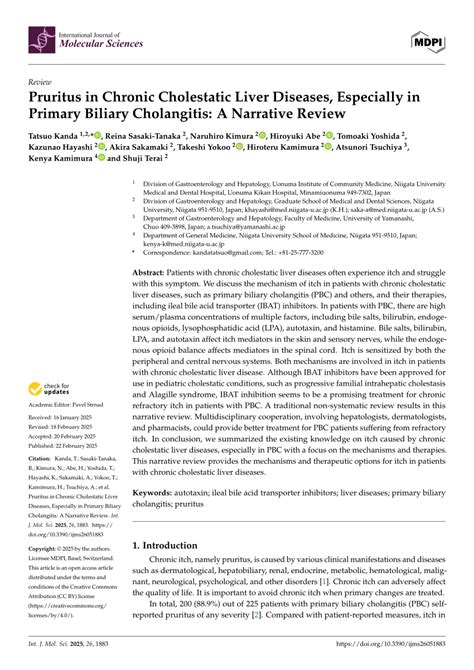 Pdf Pruritus In Chronic Cholestatic Liver Diseases Especially In Primary Biliary Cholangitis