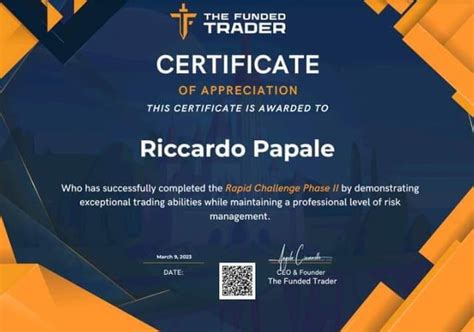 Certificate Rthefundedtrader