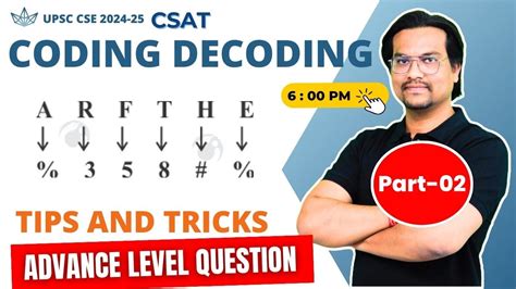 Part 2 Coding Decoding Csat L 18 Upsc Cse 2024 2025 By