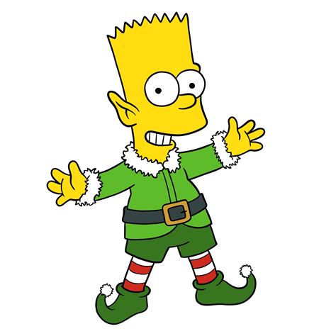 How To Draw Bart Simpson As A Christmas Elf Step By Step Guide