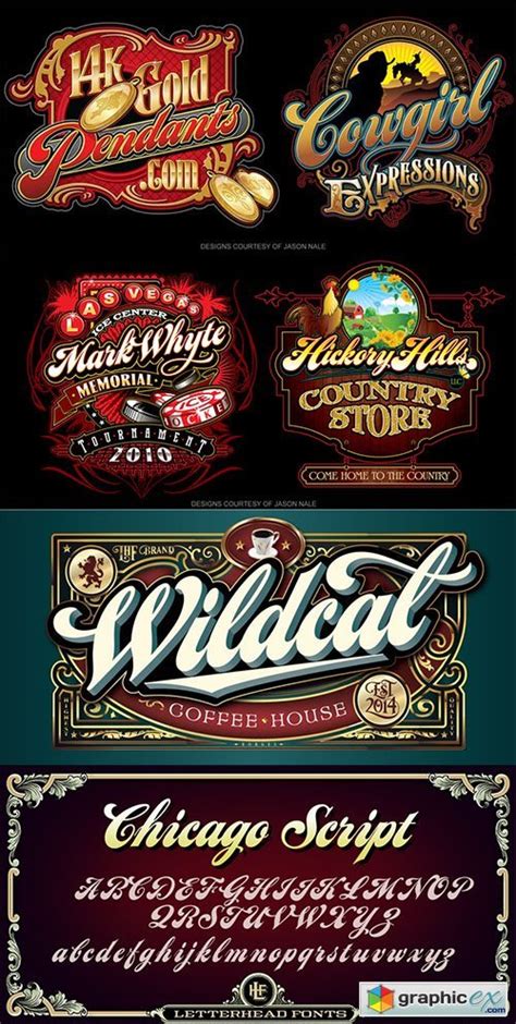 Lhf Chicago Script Font Free Download Vector Stock Image Photoshop Icon