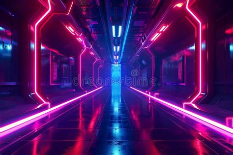Futuristic And Tech Inspired Design With Neon Lights Stock Image Image Of Concept Futuristic