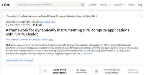 A Framework For Dynamically Instrumenting Gpu Compute Applications Within Gpu Ocelot
