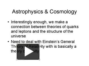 PPT Astrophysics PowerPoint Presentation Free To View Id MjM M