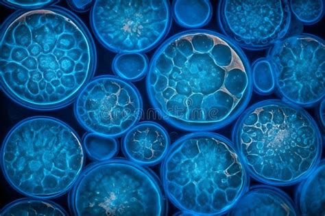Cells Under The Microscope Neural Network Ai Generated Stock