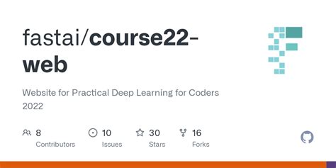 github fastai course22 web website for practical deep learning for coders 2022