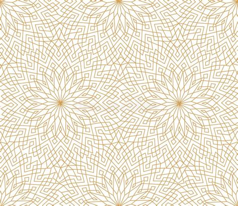 Abstract Floral Line Oriental Tile Pattern Arabic Ornament Stock Illustration Illustration Of