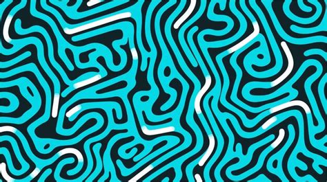 голубые линии на черном фоне Премиум Ai сгенерированный вектор