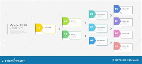 Logic Tree Diagram Infographic Stock Vector Illustration Of Abstract