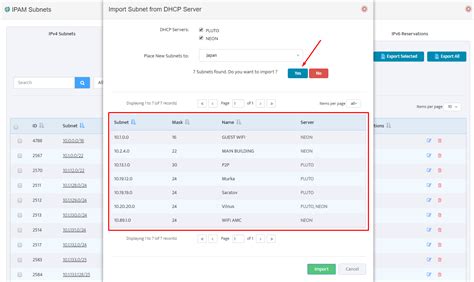 Importing Subnets To Ipam From Dhcp Servers Network Monitoring Tools